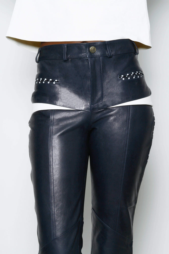 Trousers & Shorts - Buy leather spliced pant online | Skiim London ...